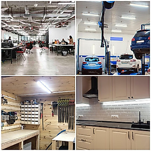 SHOPLED 4FT LED Shop Light, 40W 5500LM 5000K Daylight White, Linkable T8 LED Tube Lights 4FT, V-Shape, 4 Foot LED Shop Lights for Garage, 4 Pack