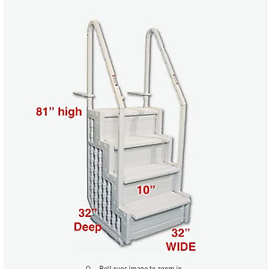 Blue Torrent Easy Pool Step Ladder for Above-Ground Pools