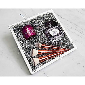 MagicWater Supply Crinkle Cut Paper Shred Filler (1/2 LB) for Gift Wrapping & Basket Filling - Silver Metallic