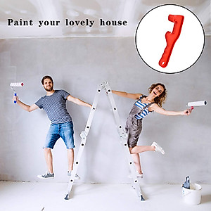 3 Pieces 5 Gallon Plastic Bucket Lid Opener Paint Can Lid Opener for Home Office Opening Tools (Red)