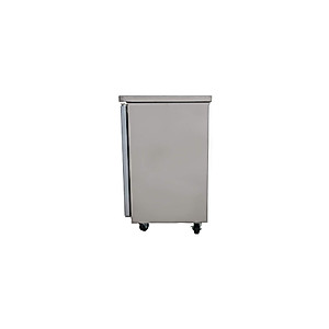 PEAKCOLD 2 Glass Door Commercial Back Bar Cooler; Stainless Steel Under Counter Refrigerator; 48" W