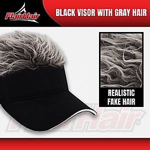 Flair Hair Concept One Womens Sun Cap with Fake Visor, Grey
