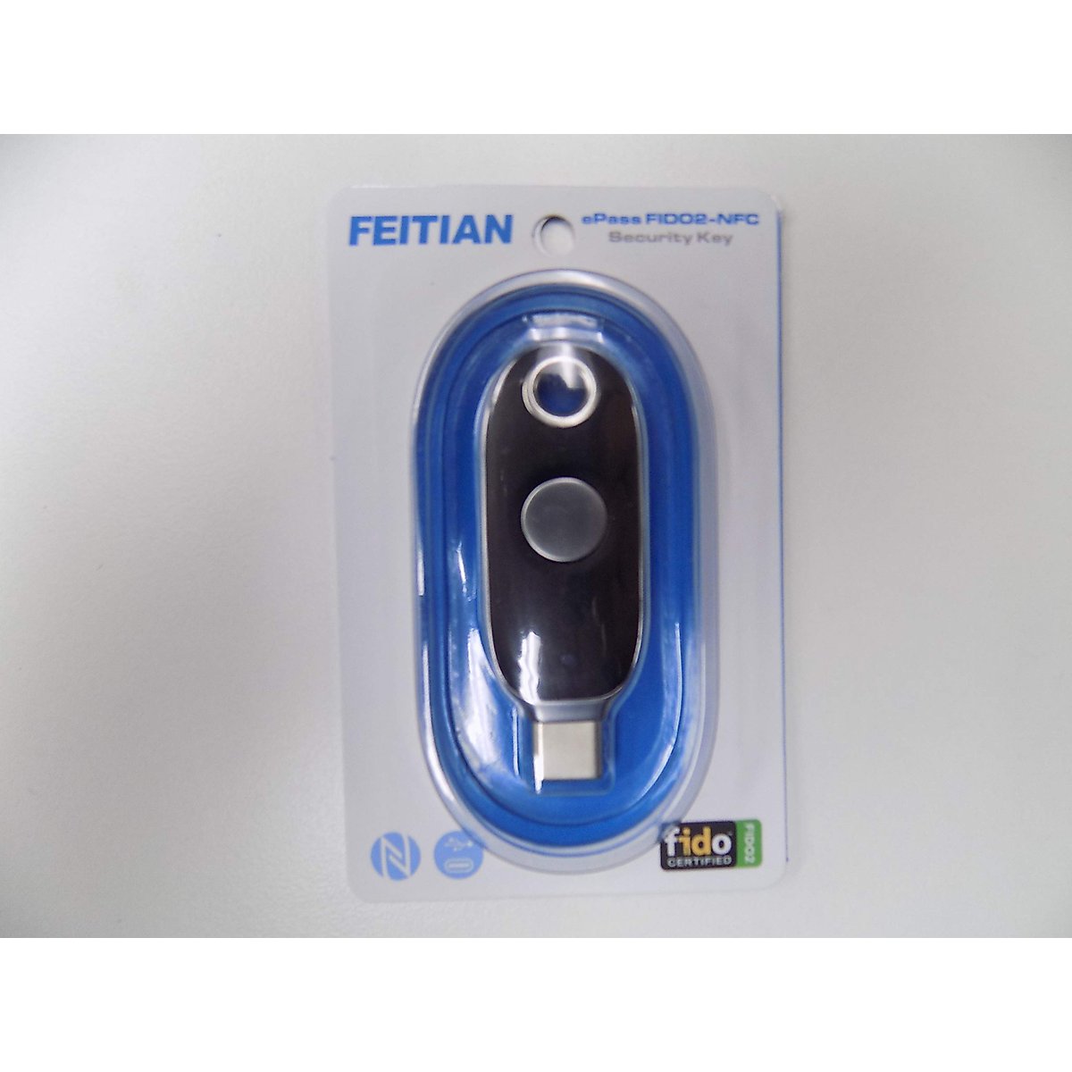 FEITIAN ePass K40 USB Security Key - Two Factor Authenticator - USB-C with NFC, FIDO U2F + FIDO2 - Help Prevent Account Takeovers with Multi-Factor Authentication