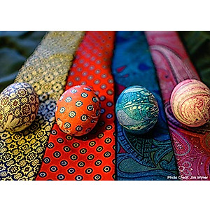 Rajbhoomi 25 Pieces of Vintage Silk Remnants, Silk Fabric Scraps, Easter Egg Dyeing Silk Scraps, Silk Recycled Craft Fabric (8" X 8" Inches)