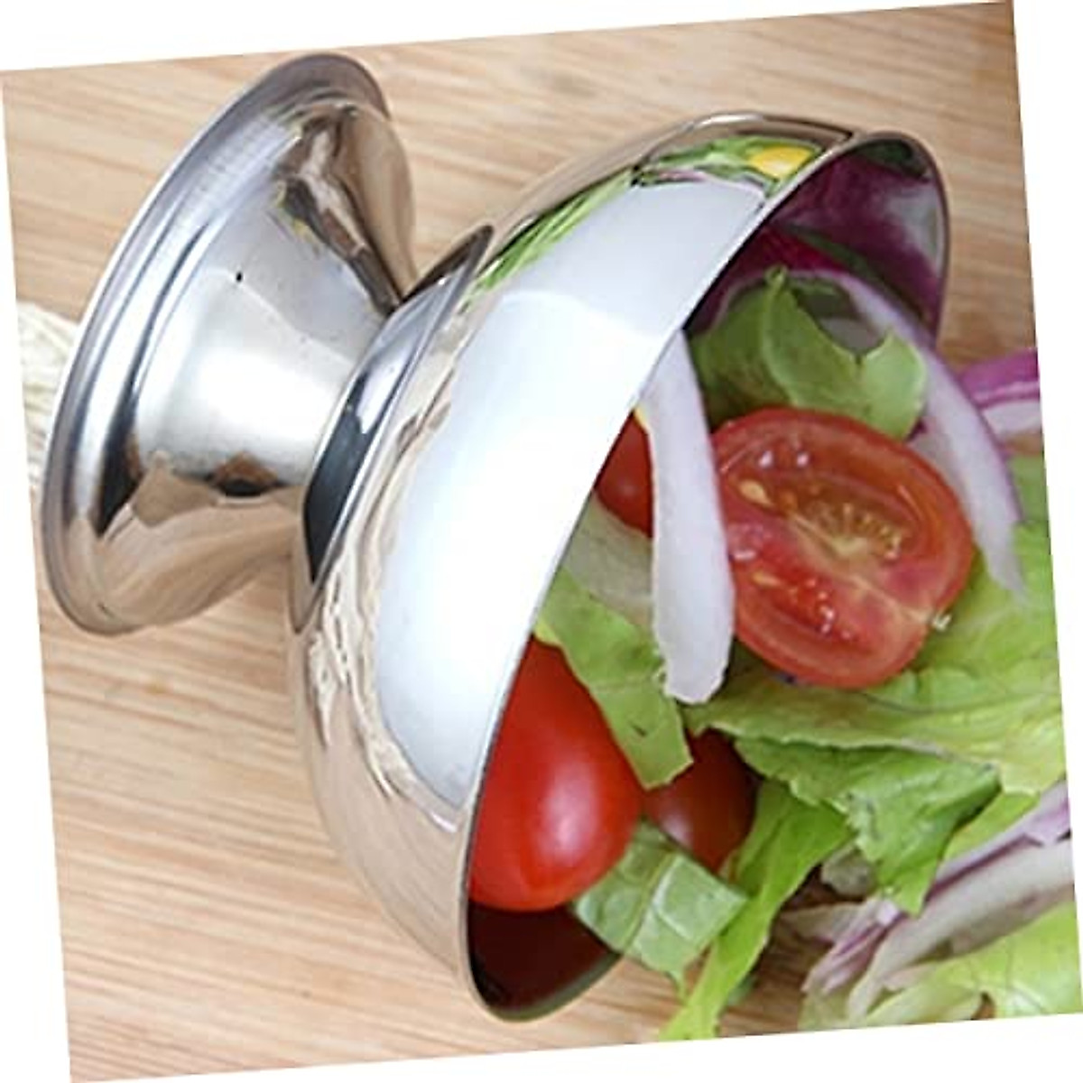 Abaodam 2 pcs Snack Bowl Reusable Tiramisu Footed Glass and Sauce DIY Cm Trifle Cup Ice Steel Wedding Appetizer Meal Bulk S/Parfait Pudding Foot Plate Prep Condiment Mixing Practical