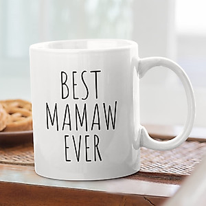 Exxtra Gifts Best Mamaw Ever Mug Grandmother Cup From Grandkids Grandma Present 11 oz White
