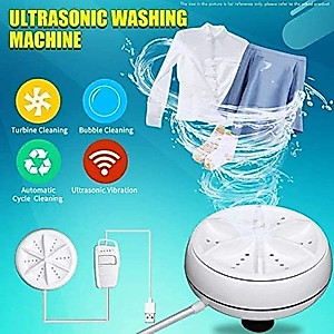 amadao Portable Mini Washing Machine, Ultrasonic Washing Machine 3 In 1, Mini Turbo Washing Machine,Power for Home, Travel, Business Trip Apartment, Dorm