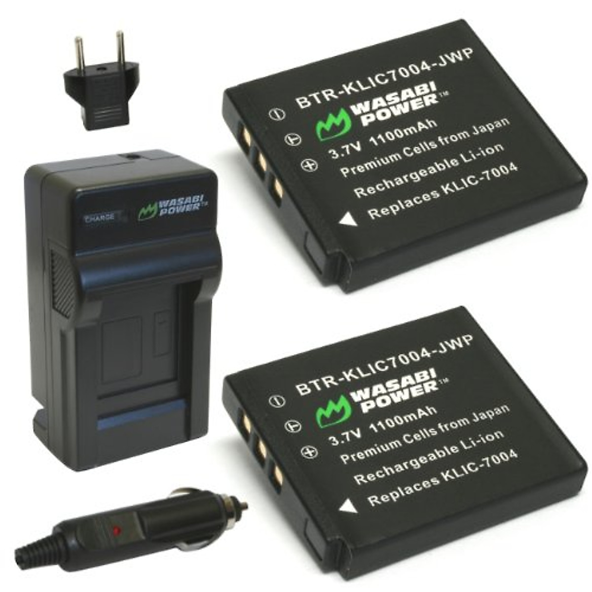 Wasabi Power Battery (2-Pack) and Charger for Fujifilm NP-50, BC-50, BC-45W and Fuji FinePix F50FD, F60FD, F70EXR, F75EXR, F80EXR, F85EXR, F100FD, F200EXR, F300EXR, F305EXR, F500EXR, F505EXR, F550EXR, F600EXR, F605EXR, F660EXR, F665EXR, F750EXR, F770EXR,