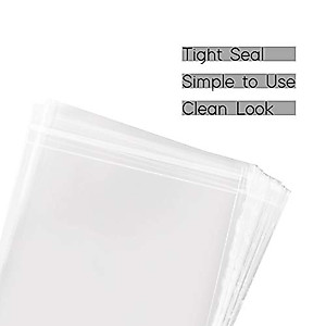 Purple Q Crafts Clear Self Sealing Cellophane Bags 3" x 5" 100 Pack Cookie Bags For Packaging Gifts, Favors, Cookies and Products (3"x5")