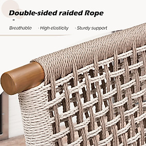 PURPLE LEAF Outdoor Bar Stools Set of 4 Aluminum Counter Height Wicker Stool with Back for Backyard Pool Lawn Kitchen Patio Metal Barstool Chairs