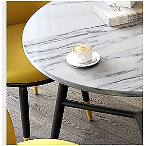 Office Conference Table, Office Business Hotel Reception Dining Table Set, Office Table and Chair Set Creative Round Table Study Living Room Bedroom Home Company Company Shop Reception Table (Color :