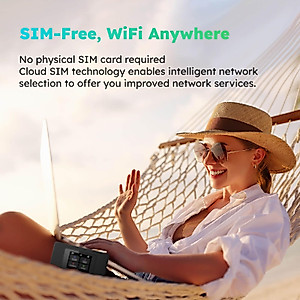 GlocalMe DuoTurbo 4G LTE Portable WiFi Hotspot for Travel in 200+ Countries, Mobile Hotspot Device with Global 1GB & Local 10GB Data 30Days, SIMFREE and Dual Modem, 10 Devices Connected(White)