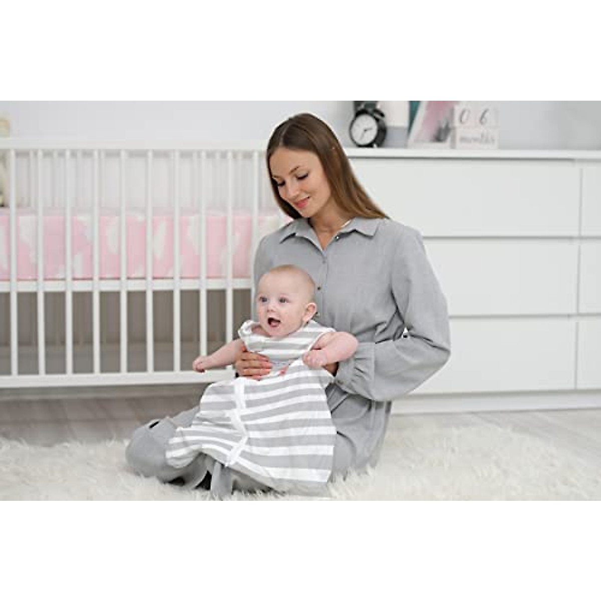 Baby Sleeping Bag Sack – Infant Sleeping Bags – 3 Pack - Pure Cotton Unisex Zip Up Wearable Blanket for Sleeping Boys & Girls (Grey Plaid, 12-18 Months)