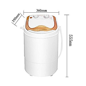 ZLXDP Single Bucket Mini Washing Machine Small Eluting One Washing Socks Underwear Dormitory Household (Color : Gray)