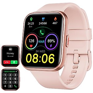 ENOMIR Smart Watch for Women, Compatible with iPhone/Samsung/Anroid Answer/Make Call& Alexa Built-in, Fitness Tracker with 100 Sports 5ATM Waterproof, Smartwatches with Heart Rate SpO2 Sleep Monitor