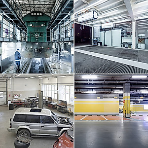 BRILLIHOOD 8FT LED Vapor Tight Light Fixture, 90W, 10800LM, IP65 Waterproof Shop Light, 6000K Bright White, Milky Lens, Outdoor Vapor Proof Lighting for Parking Garage Carport Car Wash, 2-Pack