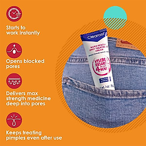 Clearasil Ultra Rapid Action Vanishing Treatment Cream, 1 oz. (Pack of 3)
