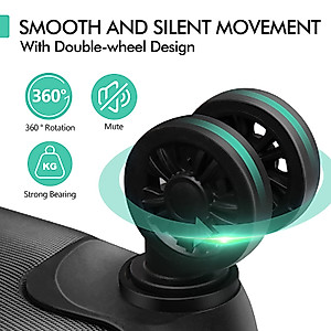 AnyZip Luggage Sets 3 Piece PC ABS Hardside Lightweight Suitcase with 4 Universal Wheels TSA Lock Carry On 20 24 28 Inch Black