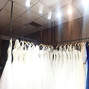 Wall-Mounted Heavy-Duty Clothes Rails, Metal Clothing Display Racks, Suspended Commercial Ceiling Hangers, Ceiling-Mounted Hangers/Black / 100cm×100cm