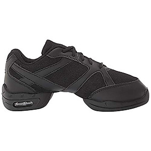 Skazz by Sansha Womens Dance Studio Exercise Sneakers Mesh Suede Air Cushion Caro P121M, Black,9.5