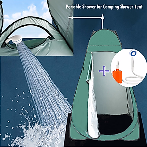 LazyWomen 76" X 47" X 47" Portable Shower for Camping Shower Tent, Pop Up Privacy Tent with Removable Rain Cove, Foldable Camping Toilets Changing Tent, for Hiking Beach Picnic Fishing