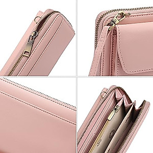 GOIACII Phone Card Wallet RFID Blocking Ladies Purse Crossbody Bags for Women