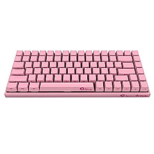 Teerwere Gaming Keyboard 84 Key Side Printed PBT Keycaps Cherry MX Switch Pink Mechanical Gaming Keyboard Compact Layout Mechanical Gaming Keyboard (Color : Pink, Size : Blue Switch)