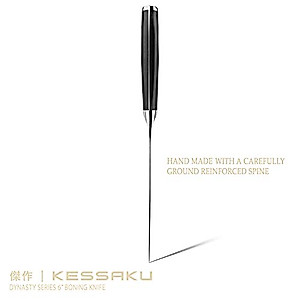 KESSAKU Boning Knife - 6 inch - Dynasty Series - Razor Sharp Kitchen Knife - Forged ThyssenKrupp German High Carbon Stainless Steel - G10 Garolite Handle with Blade Guard