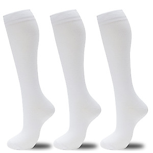 fenglaoda Compression Socks for Women Men 3 Pairs Graduated Compression Support Circulation Socks for Nurses