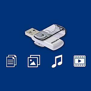 Philips FM32FD05B Vivid Edition 32GB USB Flash Drive - Grey/White