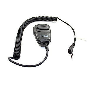 BridgeCom BCS-200 Shoulder Speaker Mic K-1 Plug IP-54 Rated for DMR and Analog AnyTone, Kenwood, Woxun Amateur Ham Business Portable Two Way Radio