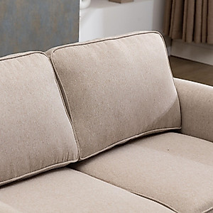 MEETFAV 45 Inch Mid-Century Modern 2-Seater Loveseat Sofa Couch - Button Tufted, Cozy and Soft for Living Room, Bedroom, Gaming, Lounging - Ideal for Small Apartments and Sleepovers