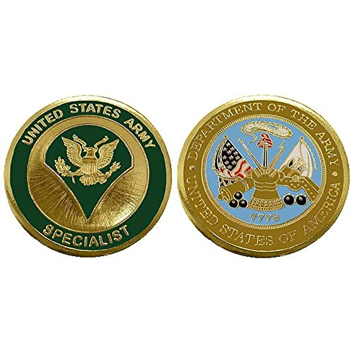 Military Challenge Coin, Army Veteran Challenge Coin, Collectible Coins, Enlisted Ranks (Specialist)