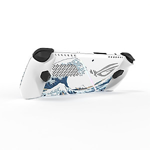 PlayVital Skins for ROG Ally Handheld Gaming Console - The Great Wave Off Kanagawa Wrap Cover Decal Sticker for ROG Ally Accessories, 2 Pack
