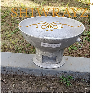 SHIWRAYZ Jamaican Coal Stove- Coal Pot 13" - Charcoal Stove- Charcoal Pot