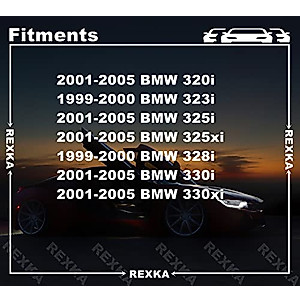 Rexka 25 pcs Side Moulding Door Trim Clips Clamp Compatible with BMW 51138231130 E46 323i 325i 325xi 328i 330i 330xi 51-13-8-231-130