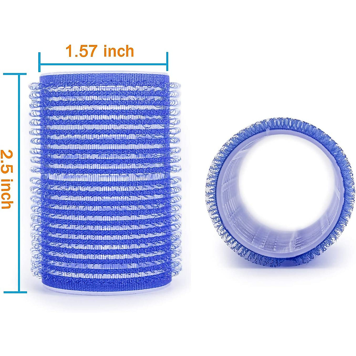 Hair Rollers, 12 Pack Self Grip Salon Hairdressing Curlers, DIY Curly Hairstyle,Colors May Vary, Large