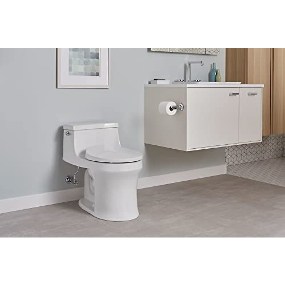 KOHLER K-10515-0 PureWarmth Heated Round-Front Toilet Seat, Quiet-Close Lid and Seat, Grip-Tight Bumpers and Installation Hardware, White