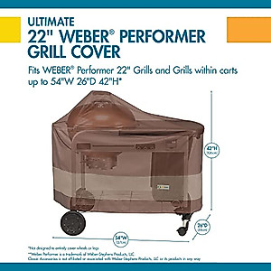 Duck Covers Essential Waterproof BBQ Grill Cover for Weber 54 Inch
