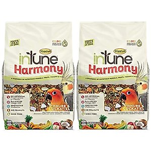 Higgins 2 Pack of Intune Harmony Food for Conures, Cockatiels, Lovebirds and Parrotlets, 2 Pounds Each