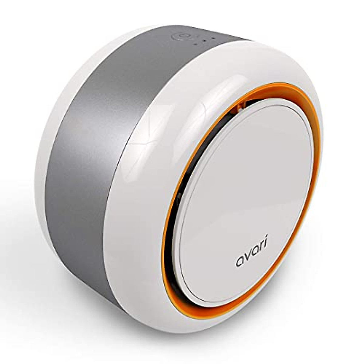 AVARI™ 500 Orange Desktop Personal Air Purifier for Filtering Personal Breathing Zone. Ultra Quiet Electro-Static Filters to 0.1 Micron