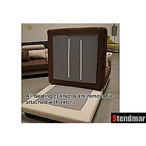 Stendmar 5pc Reversible Modern 2 Tone Gray Microfiber Big Sectional Couch Sofa Set S150D-RG