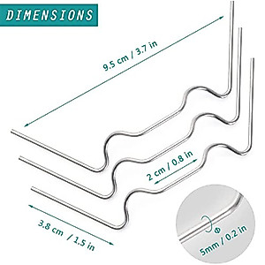 Greenhouse W Wire Clips Stainless Steel Greenhouse Glass Pane Nails Glass Fixing Clips,Greenhouse Fixing Clip Accessories Silver 75pcs.