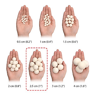 Glaciart One Felt Pom Poms, Wool Felt Balls (120 Pieces) 2.5 cm – 1 Inch, Handmade Felted 30 Pastel Colors (Green, Pink, Blue, Yellow and More) Bulk Small Puff for Felting and Garland