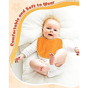 30 Pack Baby Muslin Bandana Drool Bibs for Baby Boys Girls Multicolor Solid Terry Cotton Bibs Unisex Waterproof Baby Feeder Bibs with Fiber Filling Adjustable Newborn Bibs for Teething and Drooling