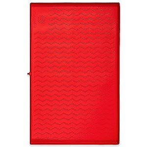 Under Sink Drip Tray - Silicone Liner Mat for Under Kitchen or Bathroom Sink - Waterproof Organizer Protects Floors from Leaks - 34" x 22" Red