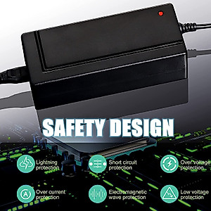 42V 2A Battery Charger, Power Supply Adapter 36V Battery Adapter Charger Automotive Battery Charger, Sports Lithium Battery Maintainer