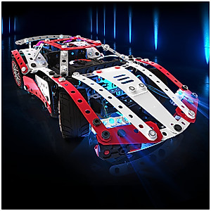 Meccano, 25-in-1 Motorized Supercar STEM Model Building Kit with 347 Parts, Real Tools and Working Lights, Kids Toys for Ages 10 and Up