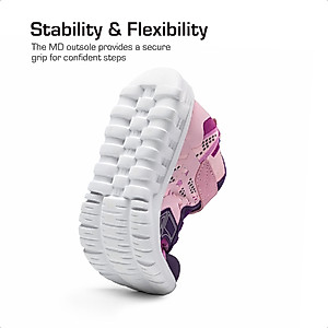 DREAM PAIRS Girls Boys Shoes Kids Tennis EZ-Ons Quicksteps School Sneakers Breathable Running Athletic Shoes,Size 2 Little Kid,Pink/Purple,KD18002K