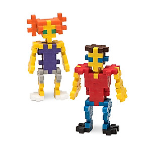 PLUS PLUS 240 Piece Interlocking Building Blocks for Kids, Open Ended Connecting Toys, STEM Bin Mini Manipulatives - Basic Mix Play Tube & Baseplate